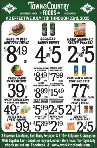 Foods, Town & Country Foods, Dillon, MT